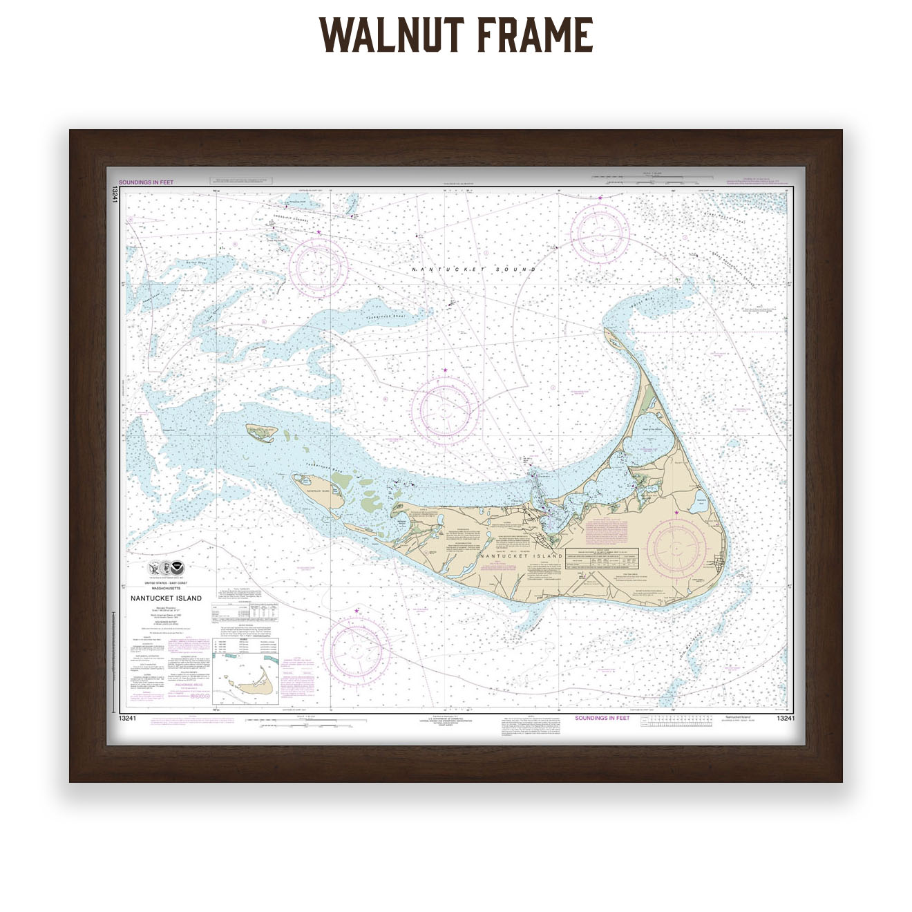 Nantucket, Massachusetts Nautical Chart Reproduction – Boston Map Company